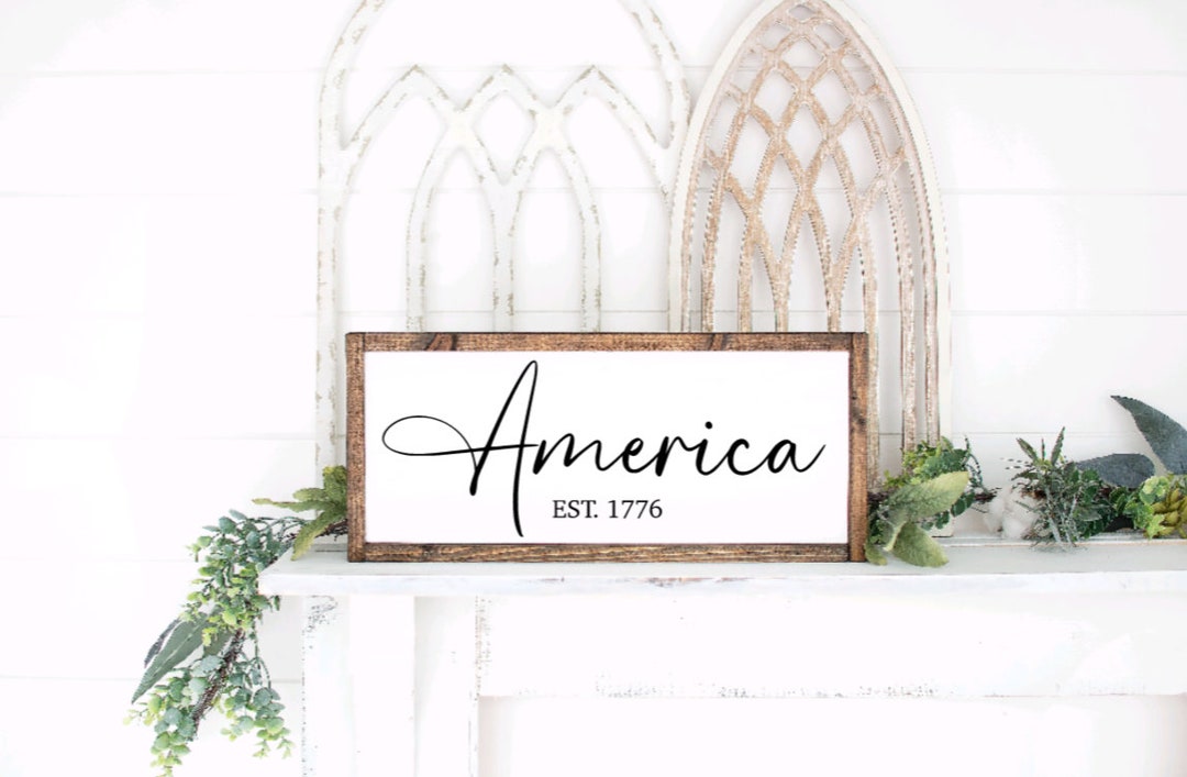 America, America Sign, America Decor, Patriotic Decor, Patriotic Sign ...