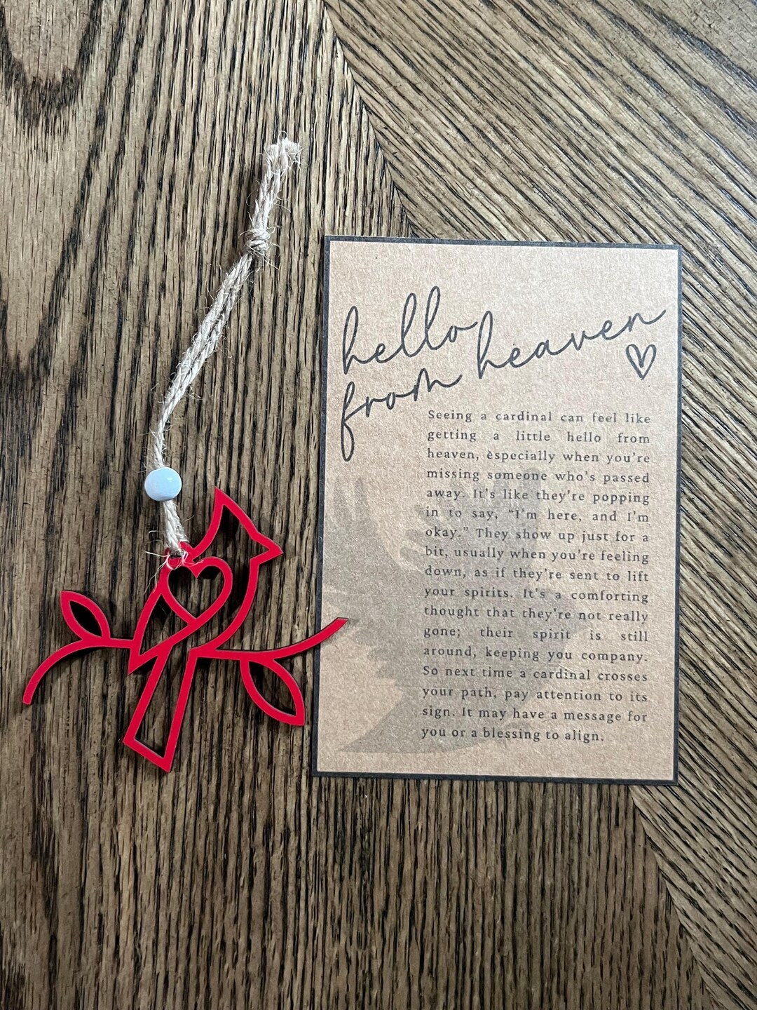 Hello From Heaven, Cardinal Ornament, Cardinal, Memorial Ornament ...