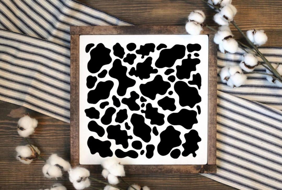 Cowprint Sign, Western Decor, Western Sign, Home Decor, Farmhouse Decor ...