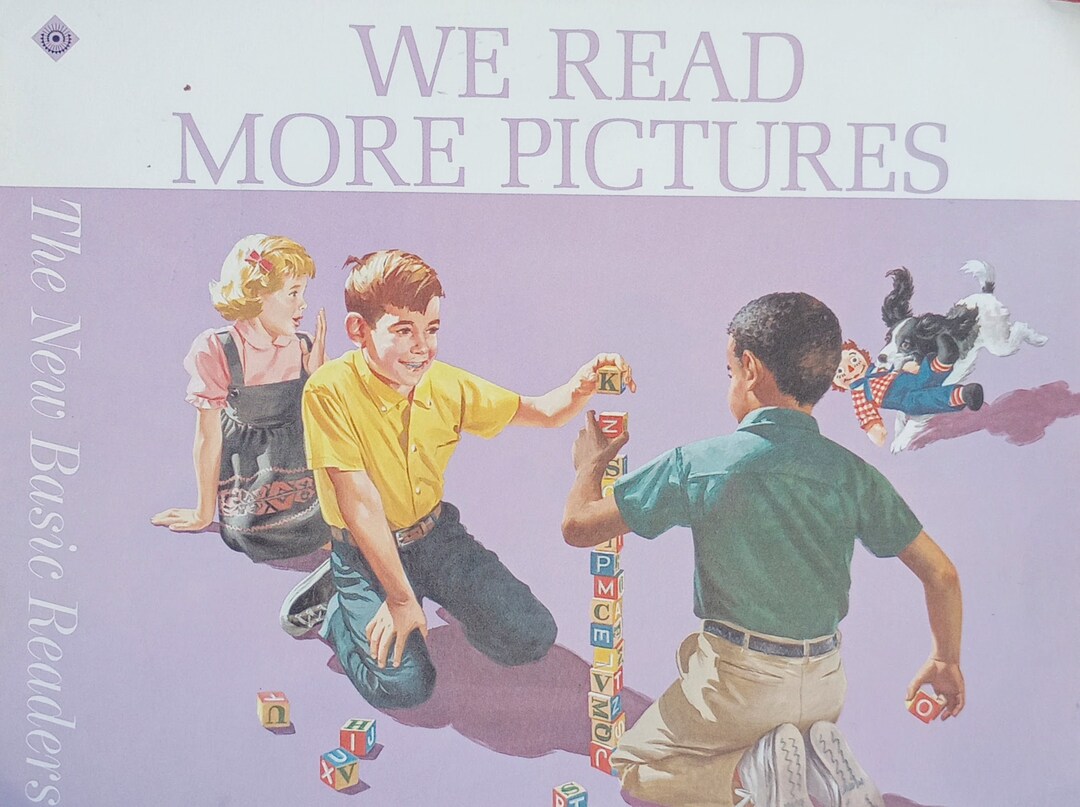 1965 Civil Rights Integrated Dick and Jane Preprimer Kindergarten Stott ...