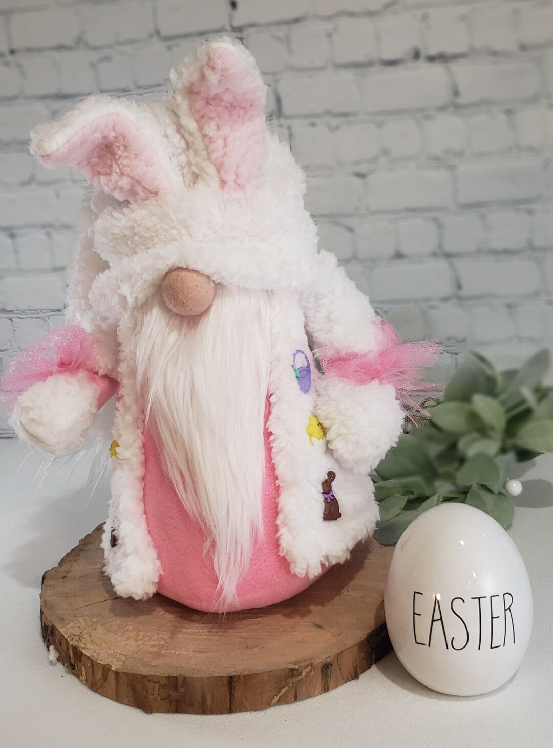 Easter Bunny Gnome With Easter Buttons. A Perfect Gift for Easter or ...