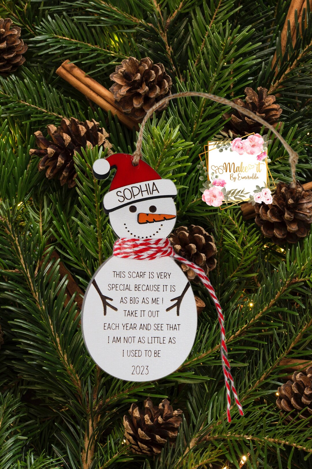 Personalized Ribbon Height Ornament 2024, Child's Height 2024 ...