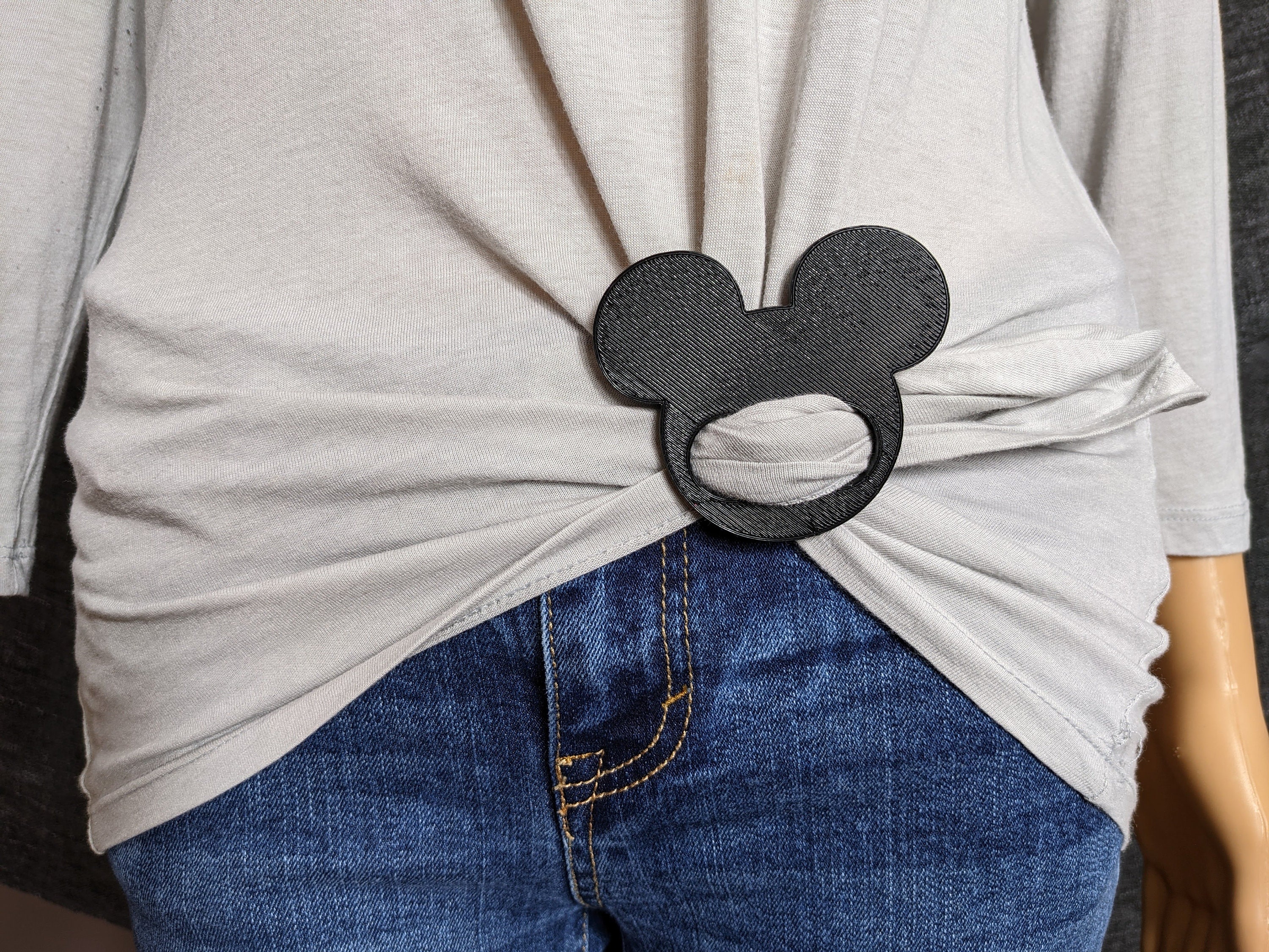 Mouse Ears Shirt Slide, Mouse Ears Shirt Tie, Mouse Head Shirt Slide ...