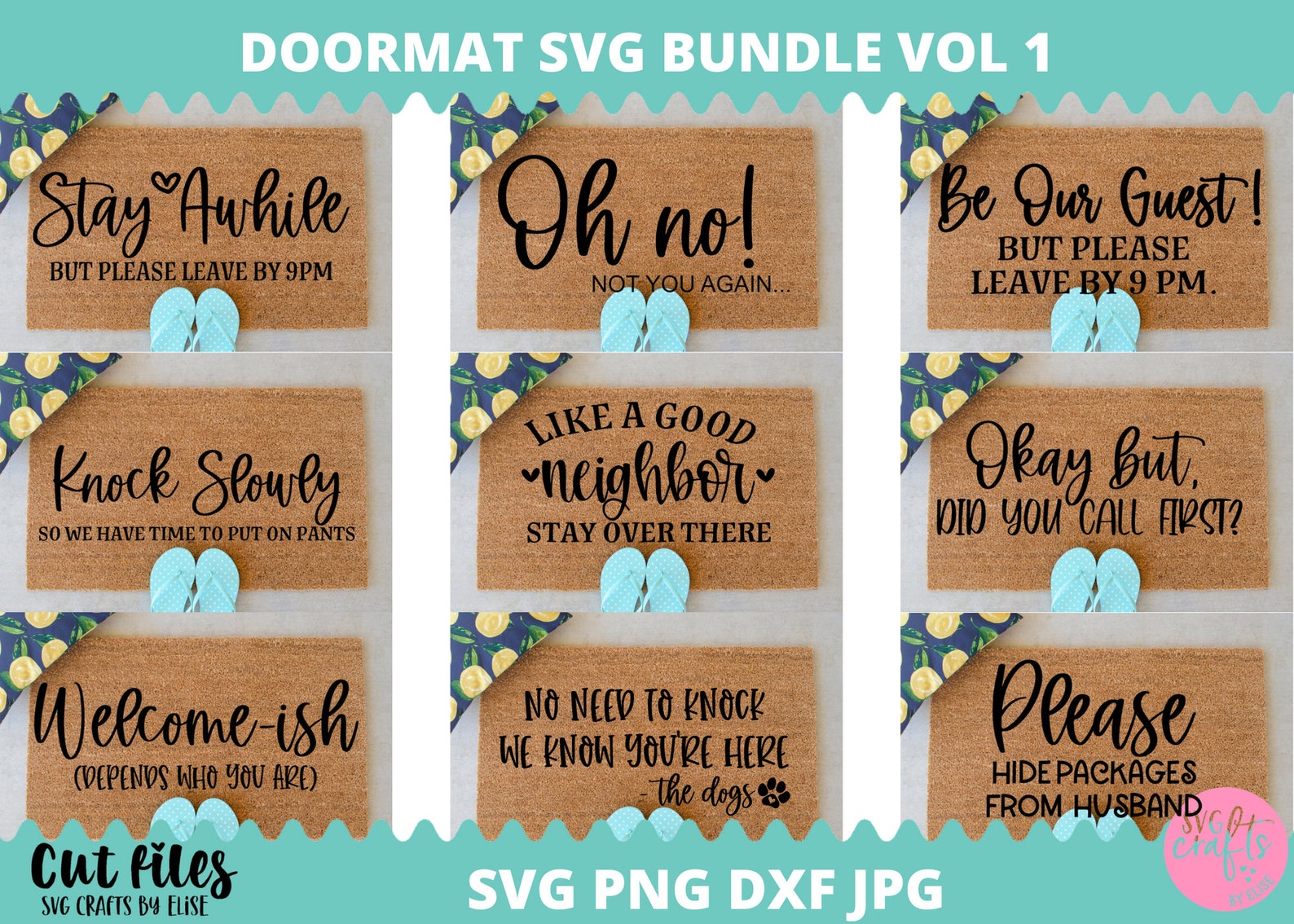 Funny Doormat Bundle Svg Doormat SVG Bundle Instant Download - Etsy