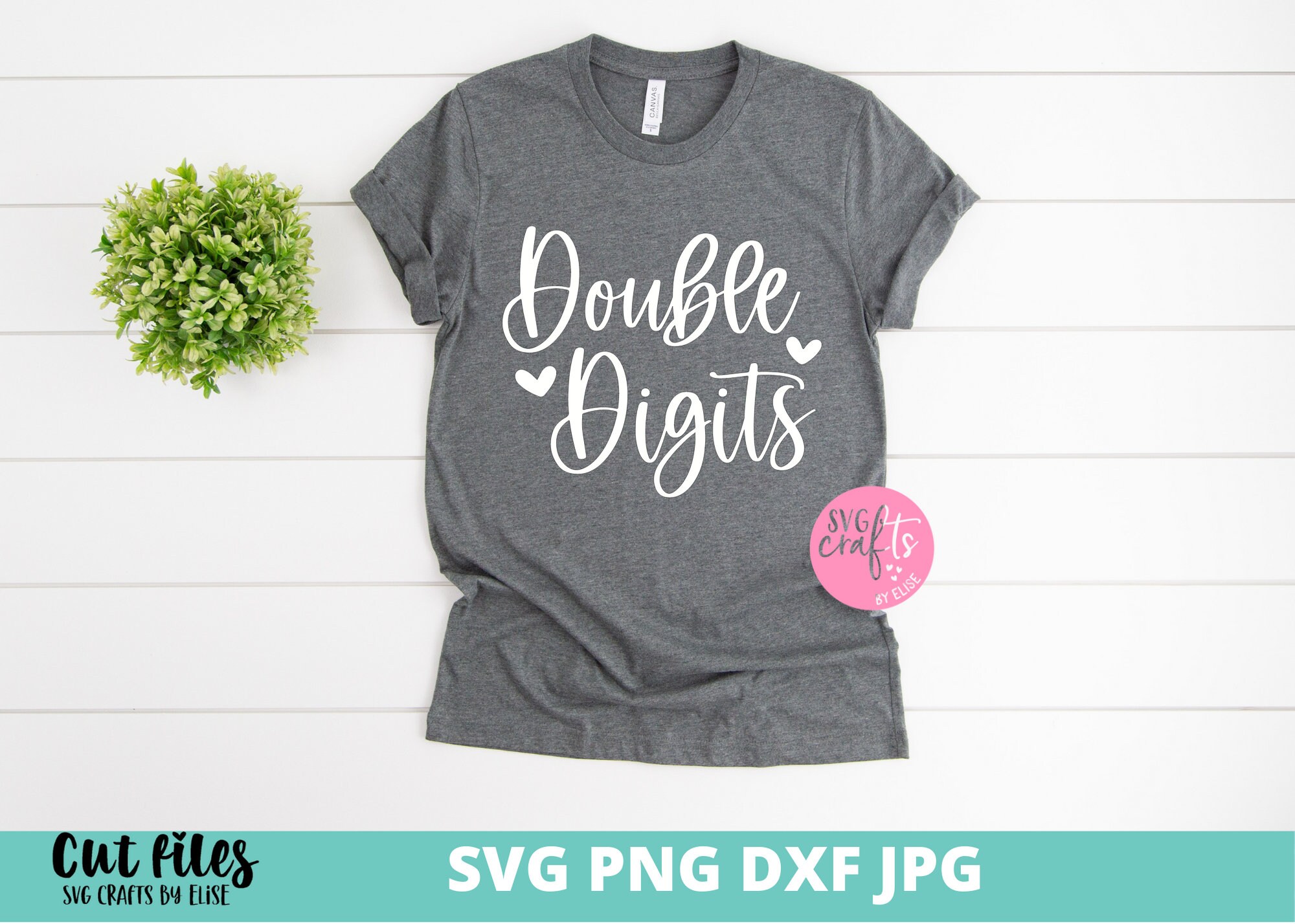 Double Digits SVG Birthday Girl Svg Dxf and Png Instant | Etsy