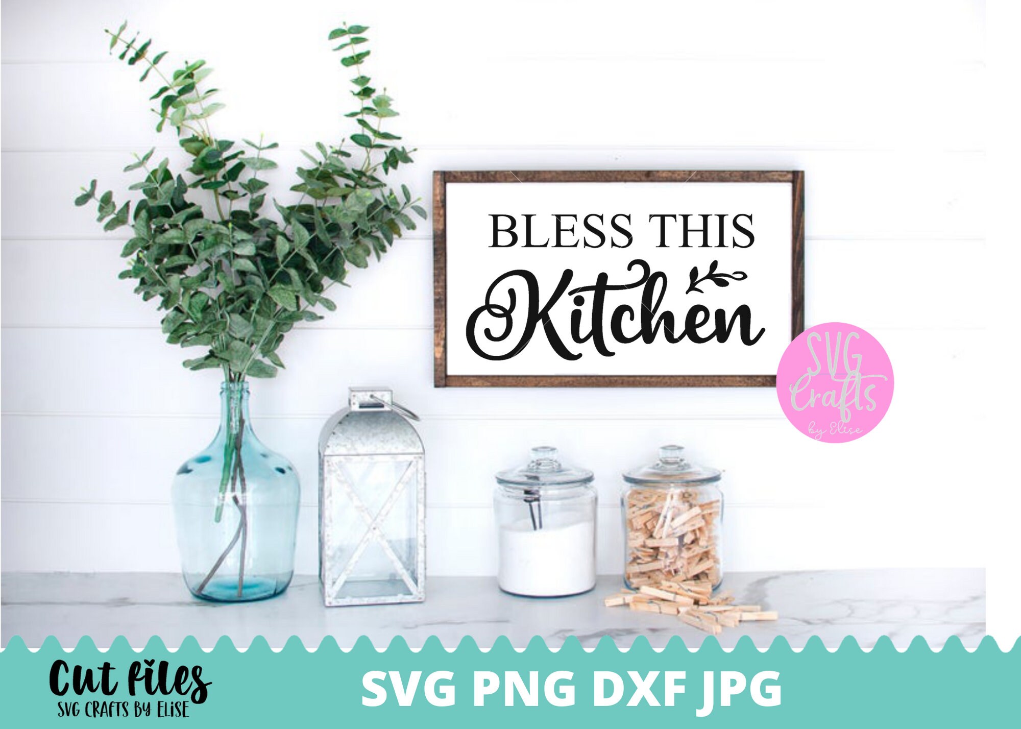 Bless This Kitchen SVG Kitchen svg dxf and png instant | Etsy