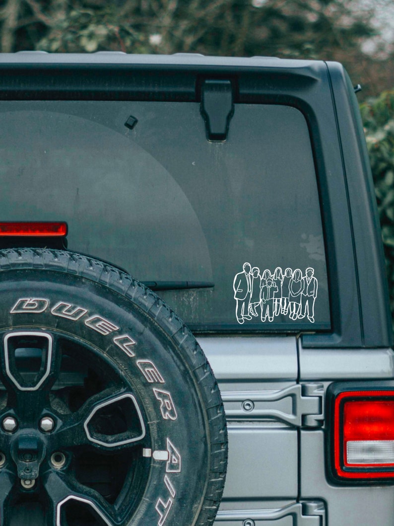 Car Sticker of Family, 2 Custom Family Decals From Portrait, Car Decal ...