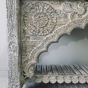 Vintage Rustic Indian Console Hand Carved Solid Wood Entry - Etsy