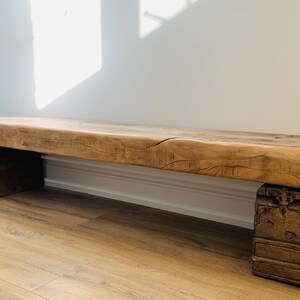 Vintage Rustic Indian Primitive Solid Wood Teak Bench Meditation Altar ...