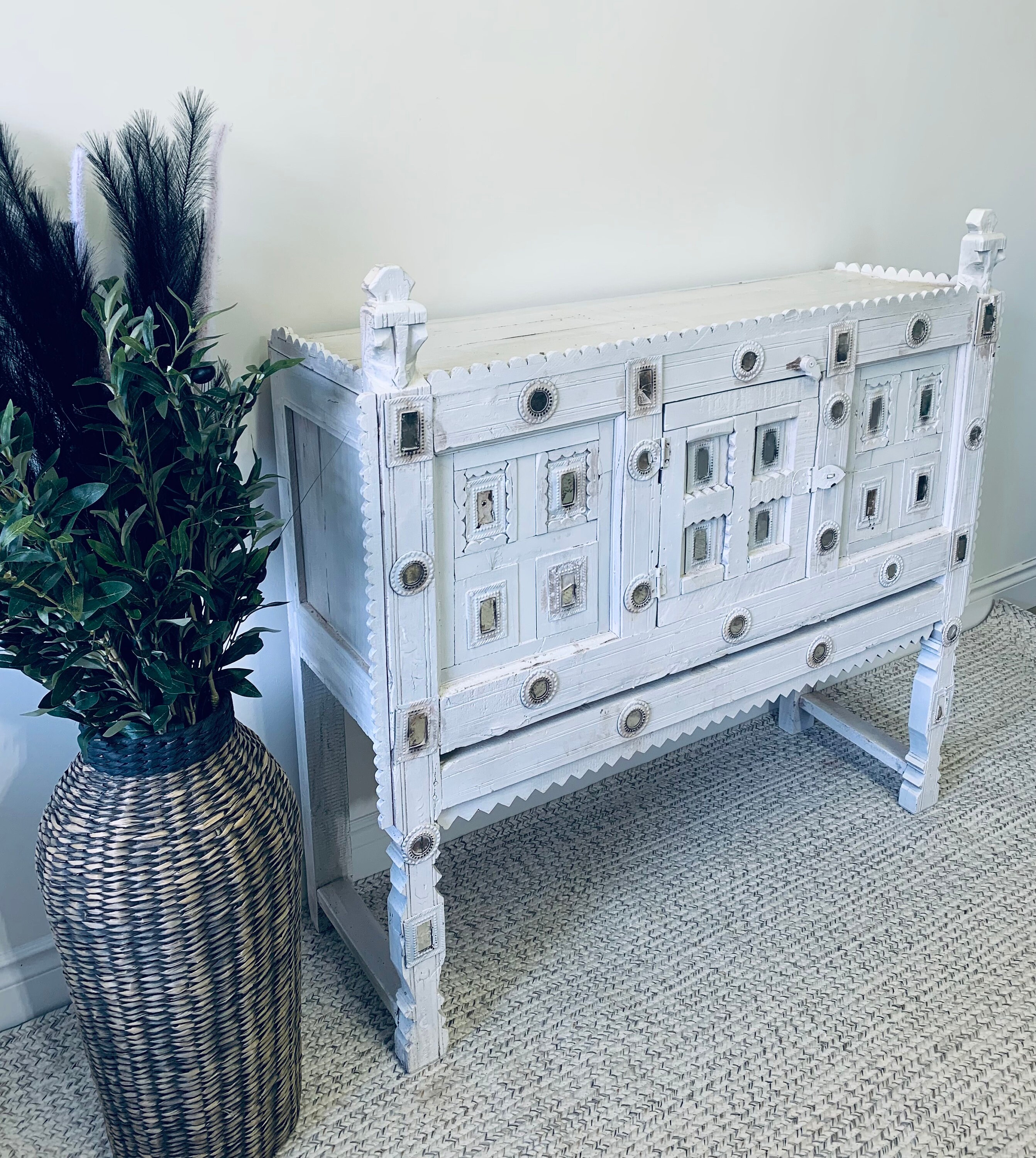 Vintage Rustic Indian Console Table Antique Cabinet Damchiya - Etsy