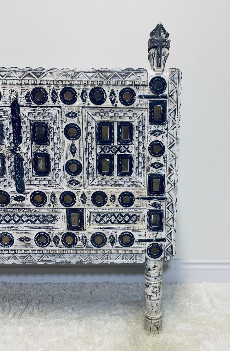 Vintage Rustic Indian Tribal Primitive Sideboard Console Table - Etsy