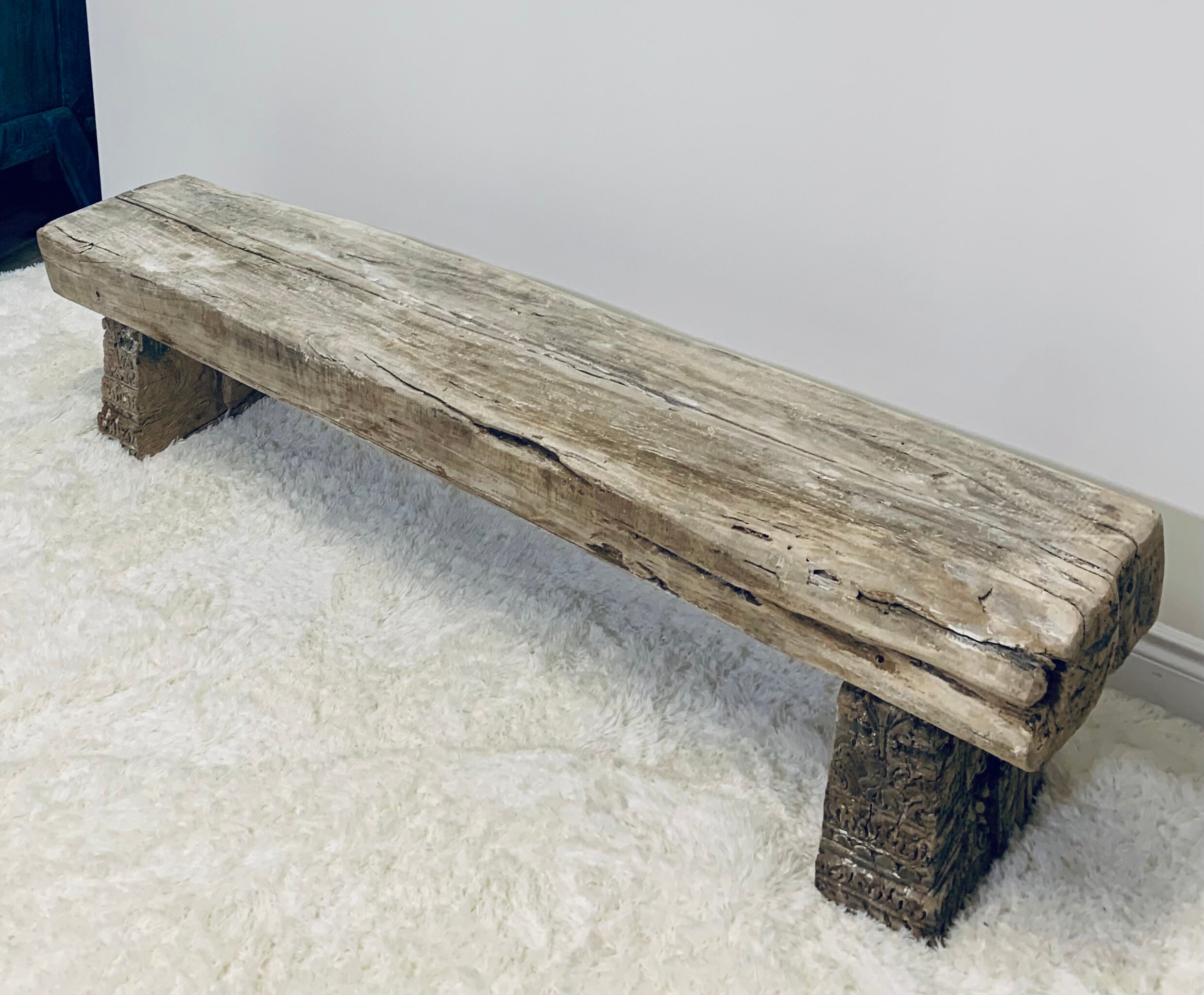 Vintage Rustic Indian Primitive Solid Wood Ornate Solid Wood - Etsy