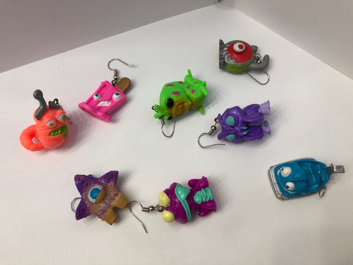 Surprise pair of Monster earrings | Etsy