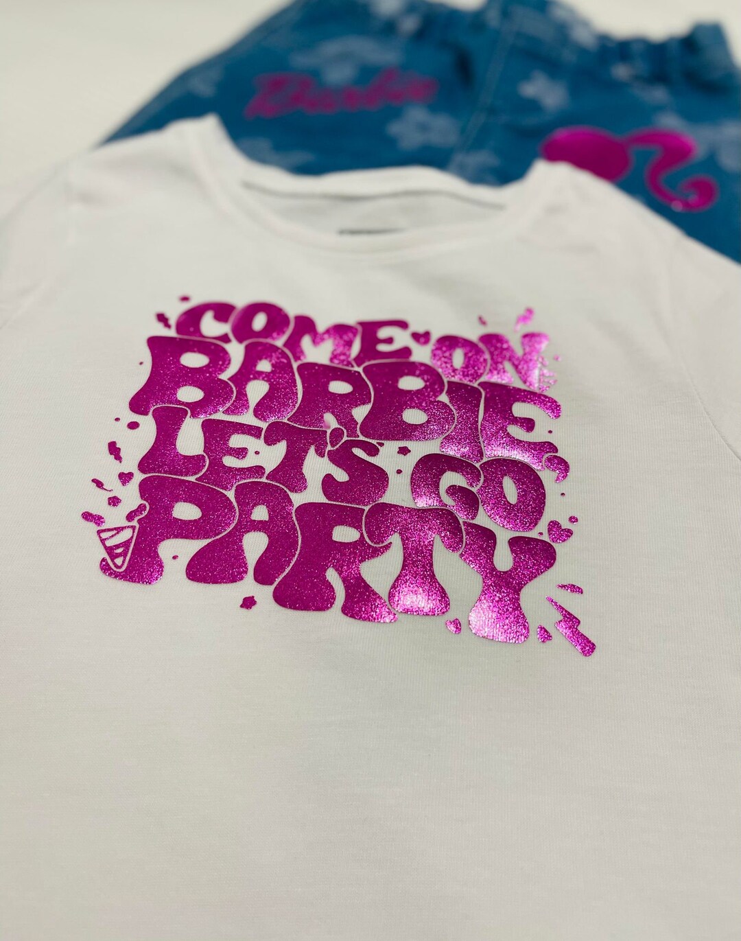 Choose Your Preferred Design T-shirt and Jeans Set for Girls, Barbie ...