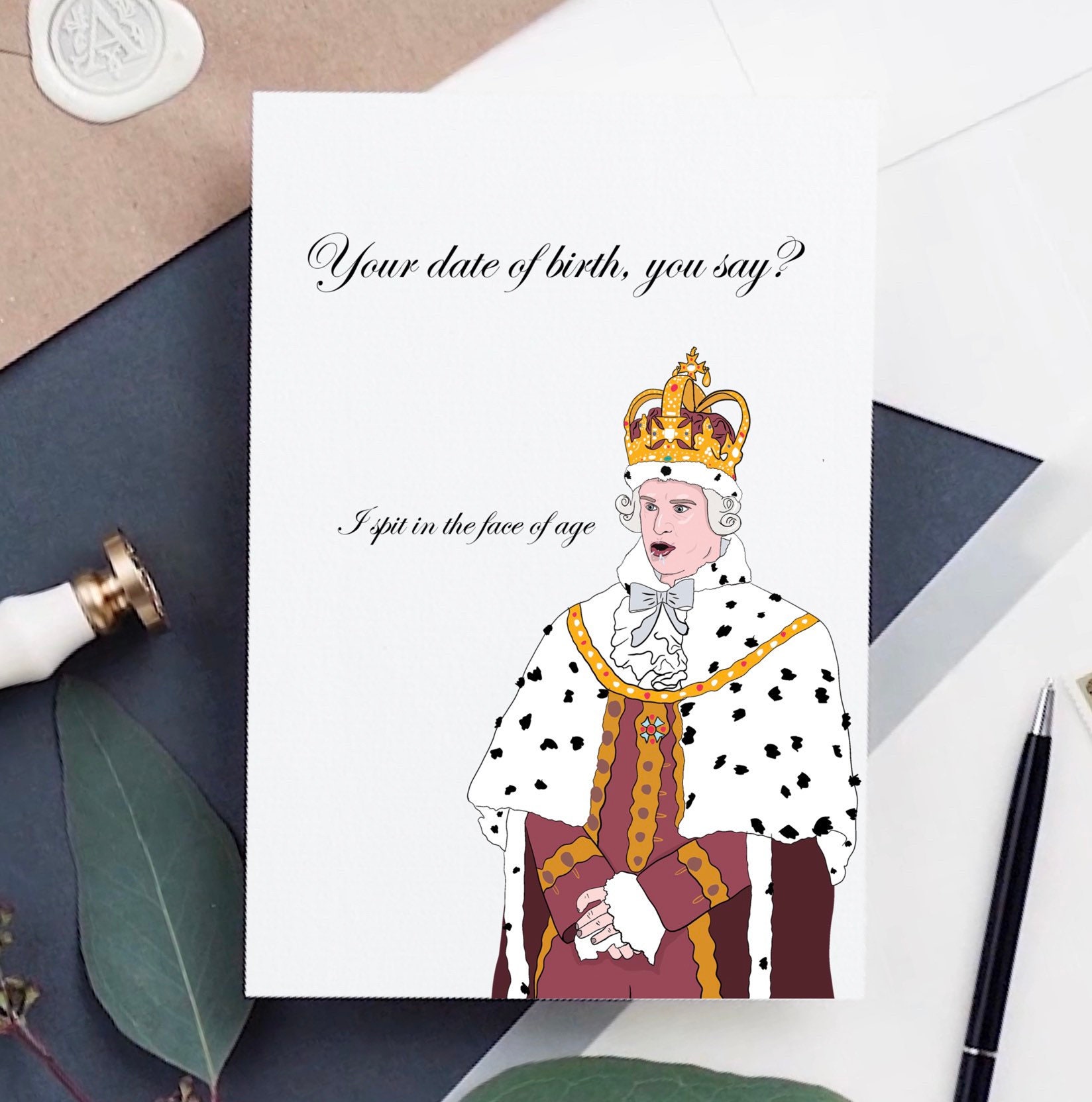 Printable Hamilton Card, King George Card, Hamilton Birthday Card ...