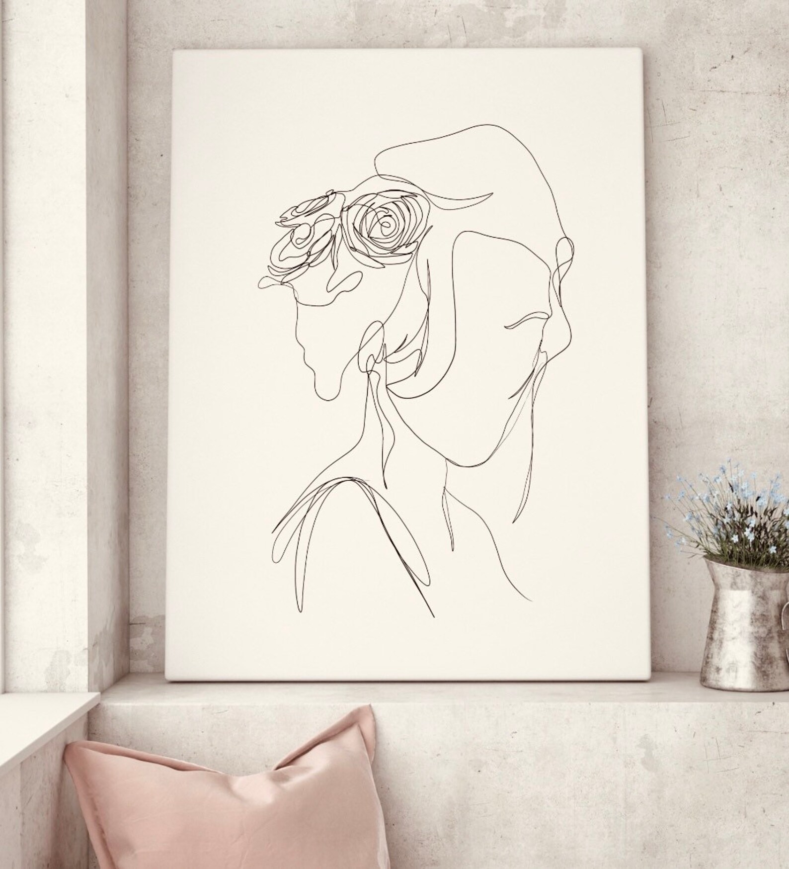 Feminine One Line Drawing Printable Minimal Art Erotic - Etsy
