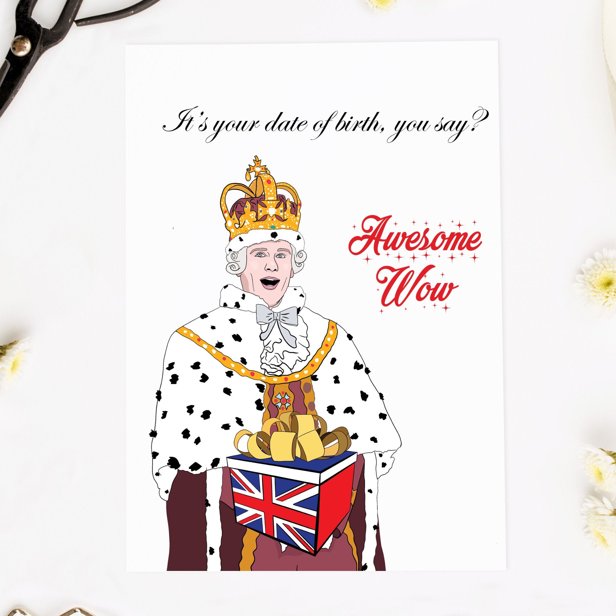 Printable Hamilton Inspired Card, King George Present Card, Hamilton ...