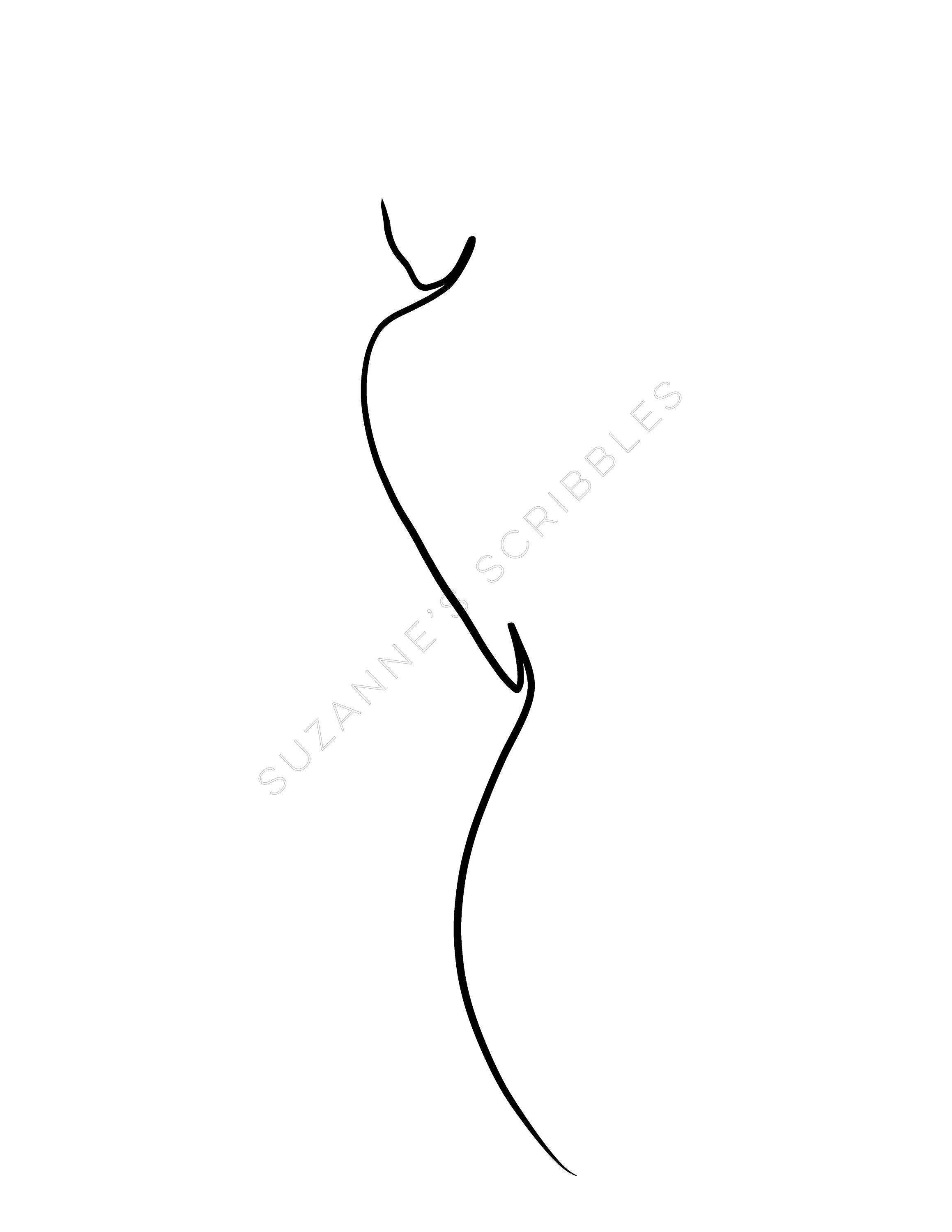 Body One Line Drawing Printable Minimal Art Nude Romantic - Etsy