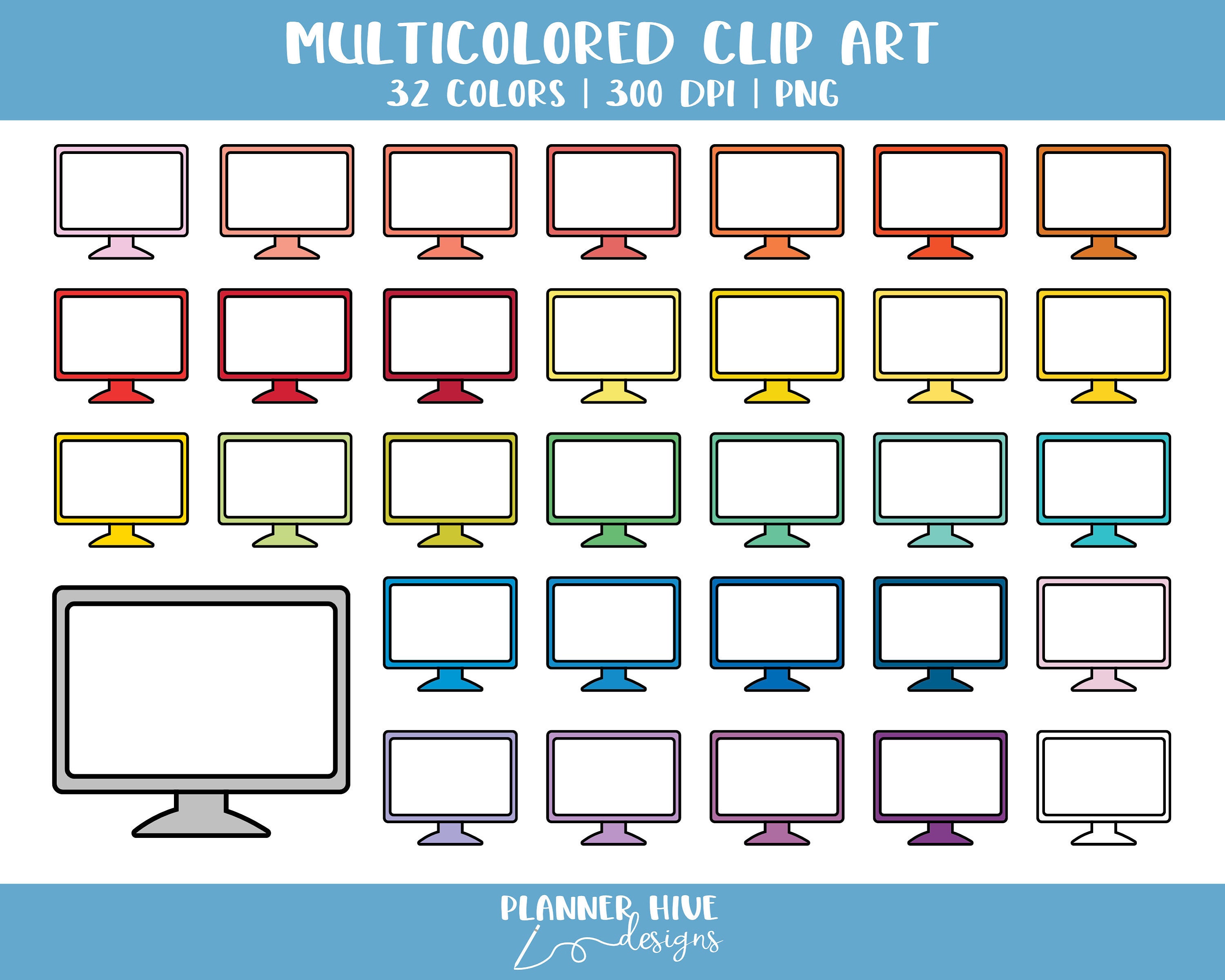 Computer Icon Clipart | Computer Doodle | 32 Multicolor PNG ...