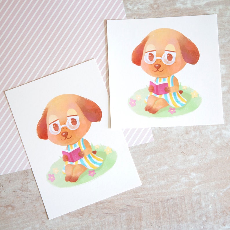 Animal Crossing Bea Print Matte Art Print 5 x 7 | Etsy