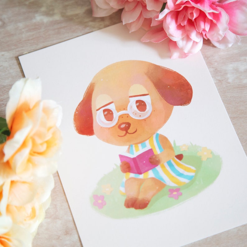 Animal Crossing Bea Print Matte Art Print 5 x 7 | Etsy