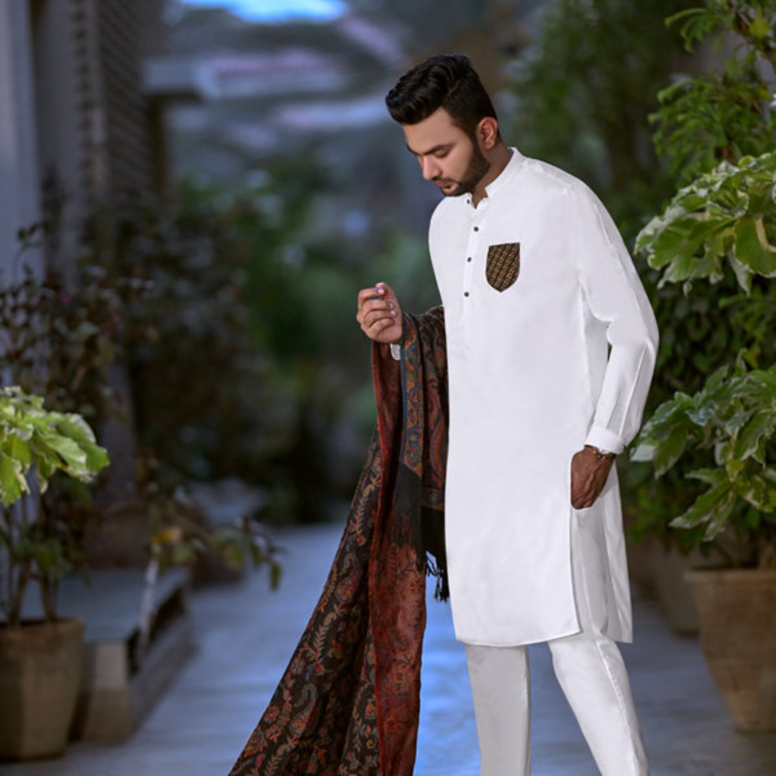 Indian | Pakistani | Bengali | Desi Style off White Slim Fit Kurta for ...