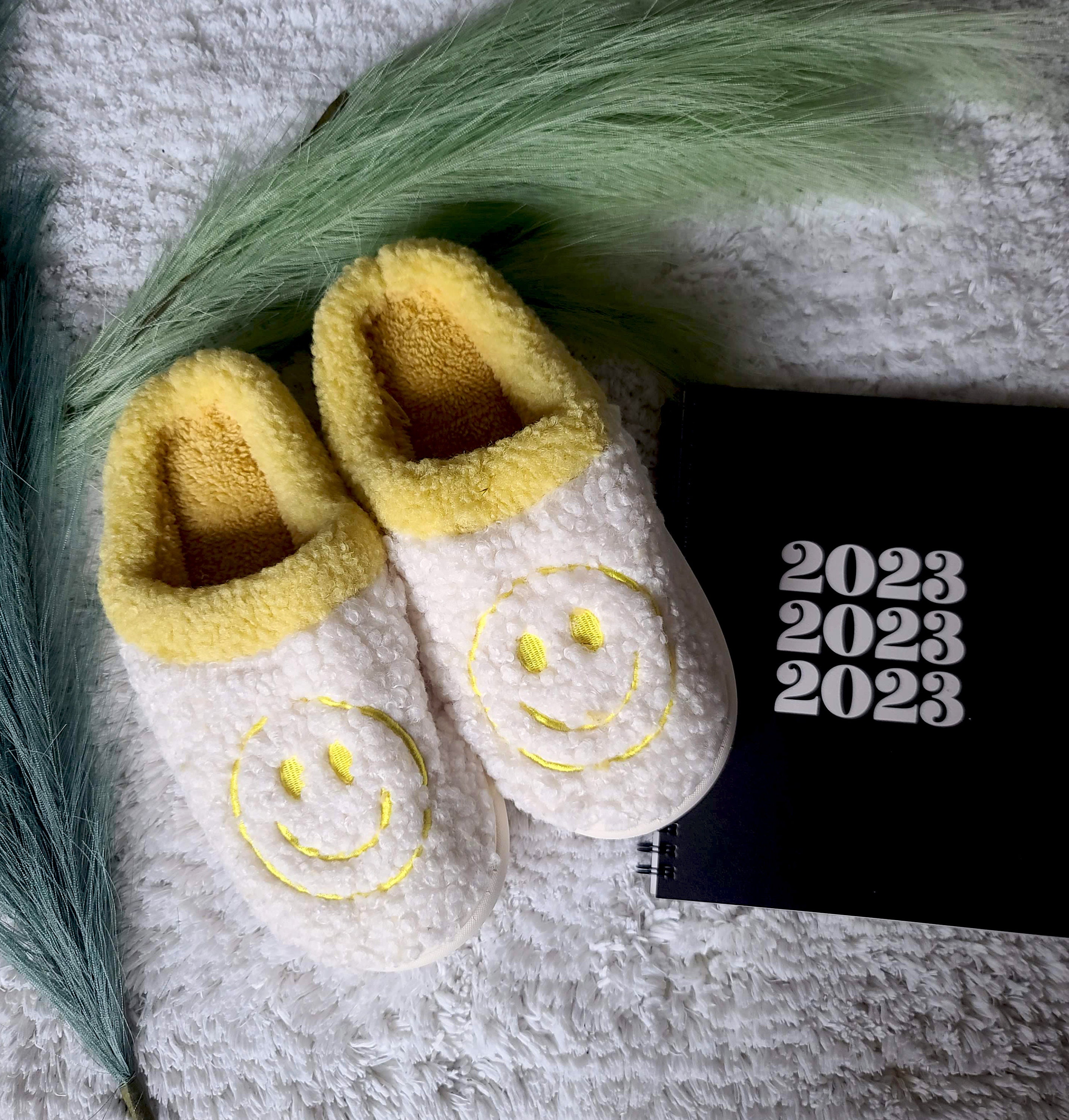 Smiley Face Slippers Cute Slippers Smiley Face Indoor House Slippers - Etsy