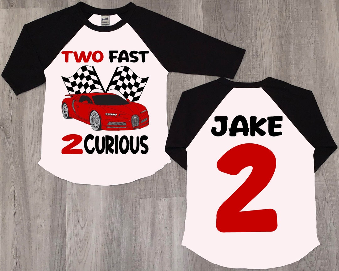 Two Fast Two Curious 2nd Birthday Shirt: Car Theme - Etsy