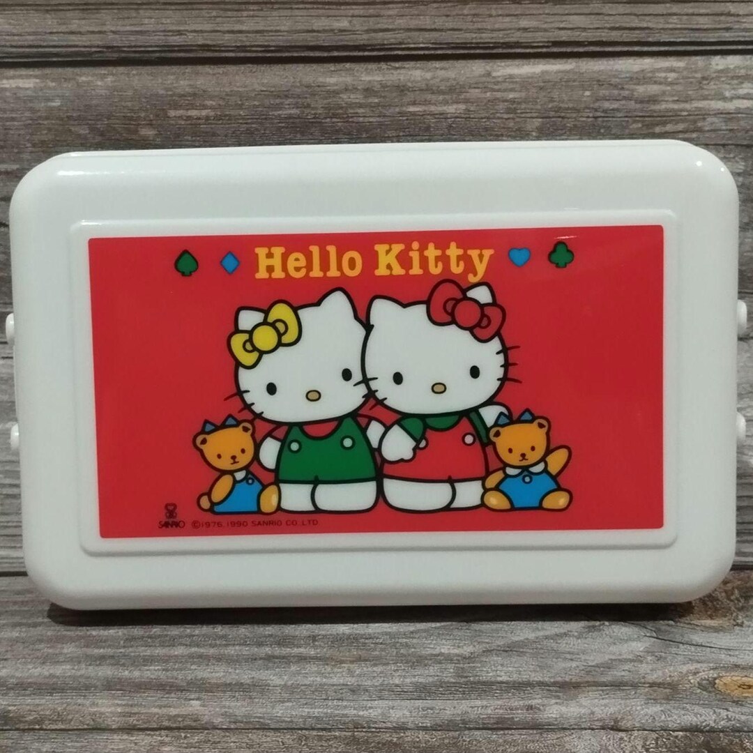 Vintage Hello Kitty Lunchbox Red White Bento Box 1990s Sanrio Japan ...