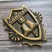 Vintage Brass Paperweight Shield Caritas - Etsy