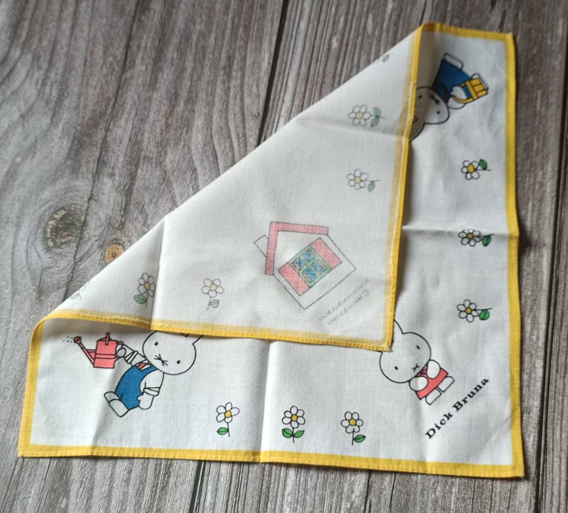 Miffy Vintage Handkerchief Hanky Bunny Classic - Etsy
