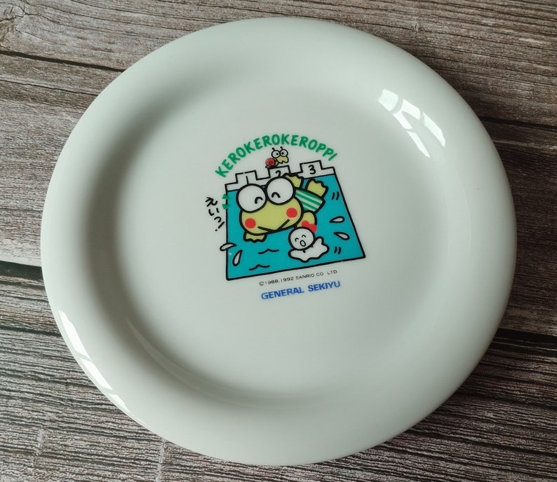 Sanrio Kero Kero Keroppi 90s Dish Plate Ceramic Gifts Cute Anime Japan ...