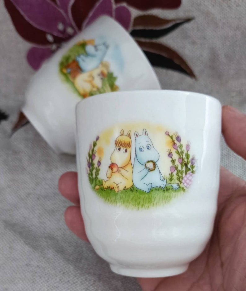 Moomin Vintage Mugs Gifts Tea Cup Moominvalley Retro Ceramic Set of 2 ...