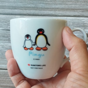 Pingu Vintage Coffee Mug Cup Gift White Ceramic Retro - Etsy