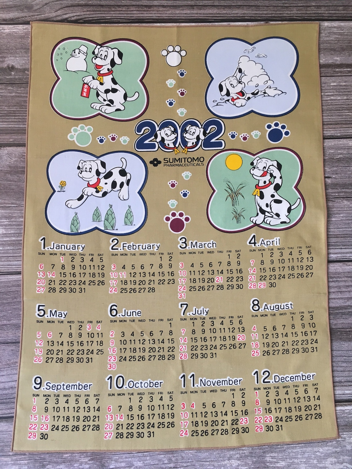 Dalmatians Wall Calendar Vintage Decor - Etsy