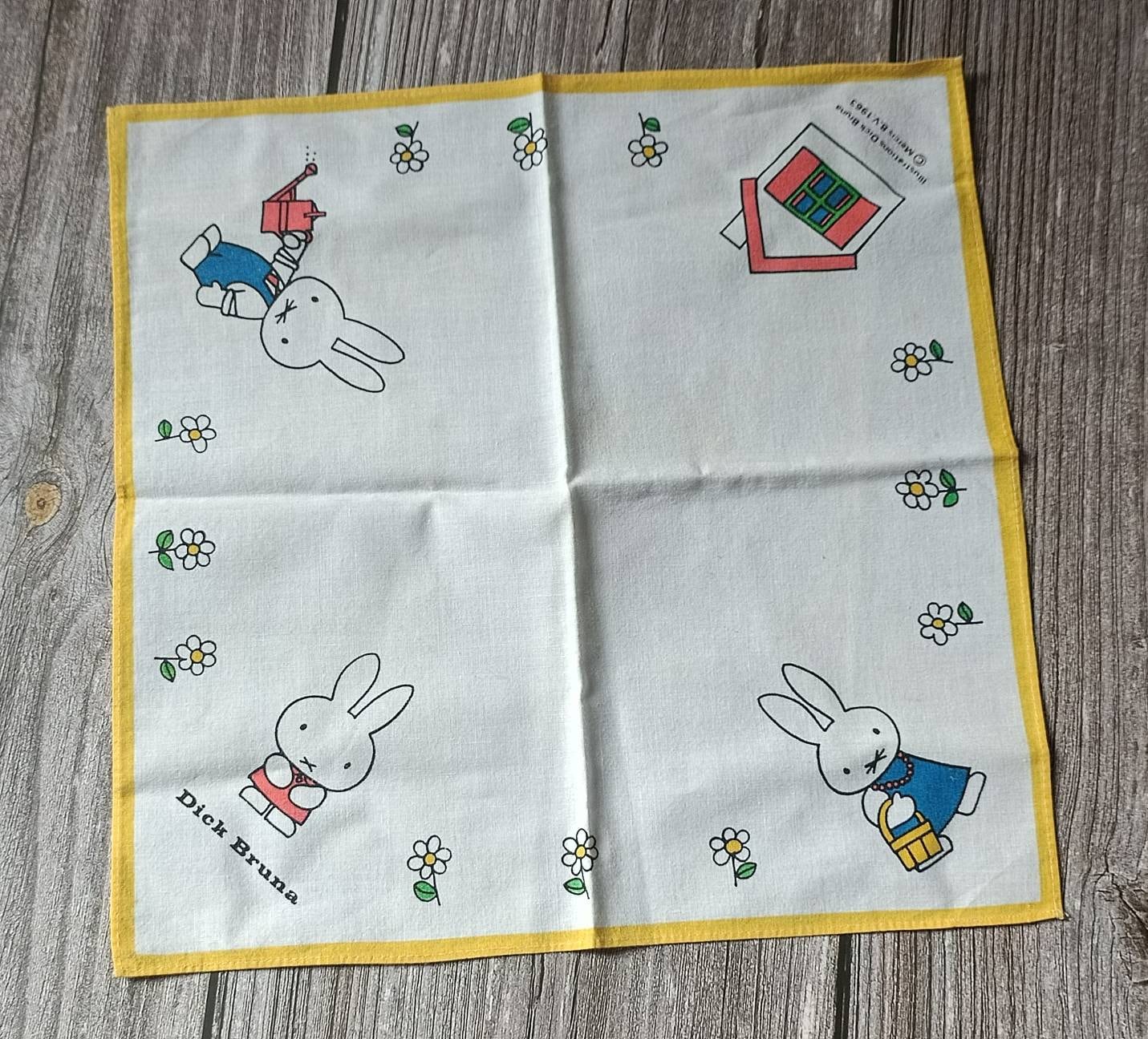 Miffy Vintage Handkerchief Hanky Bunny Classic - Etsy