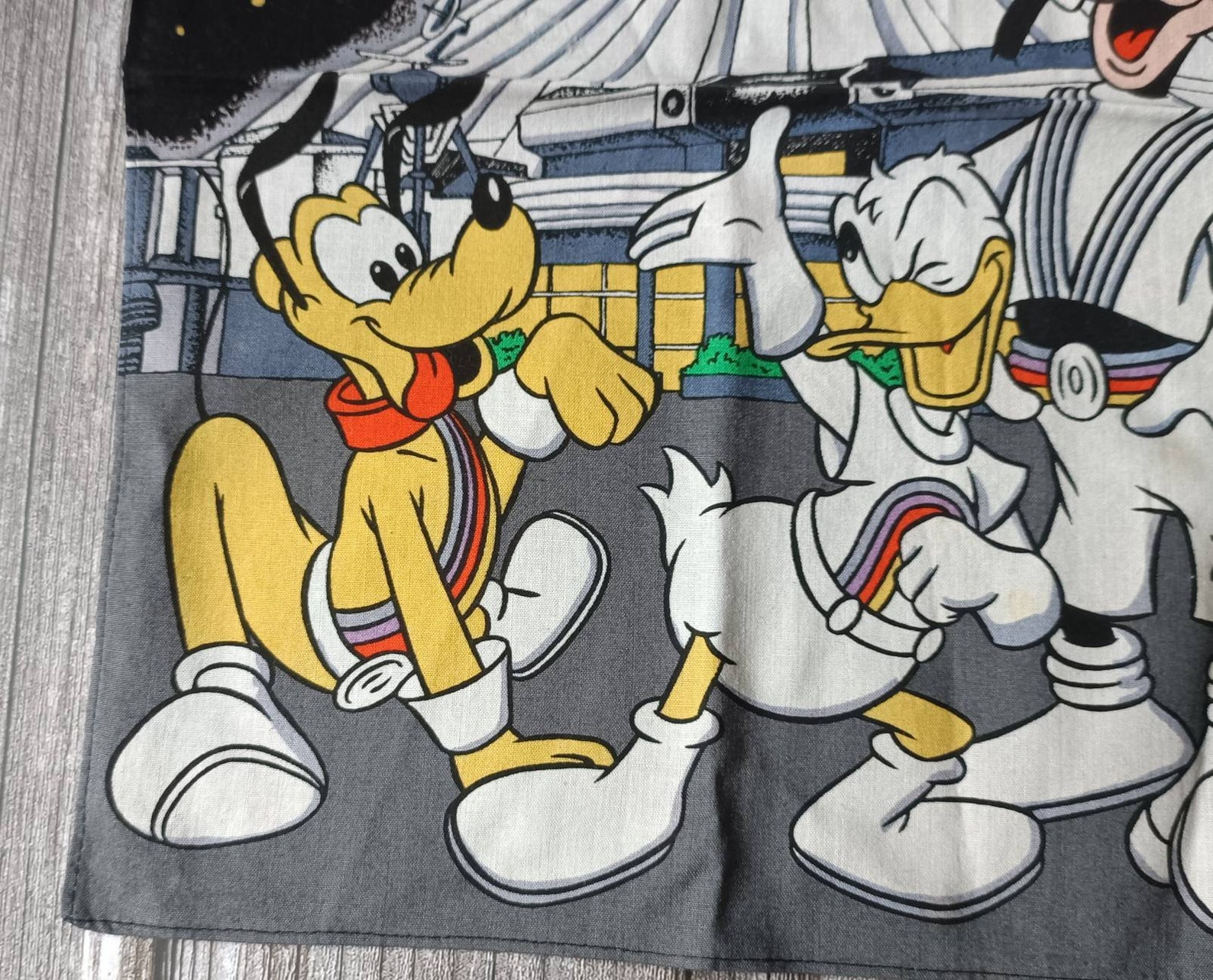 Vintage Walt Disney Handkerchief Club Mickey Mouse Hanky Hankie Space ...