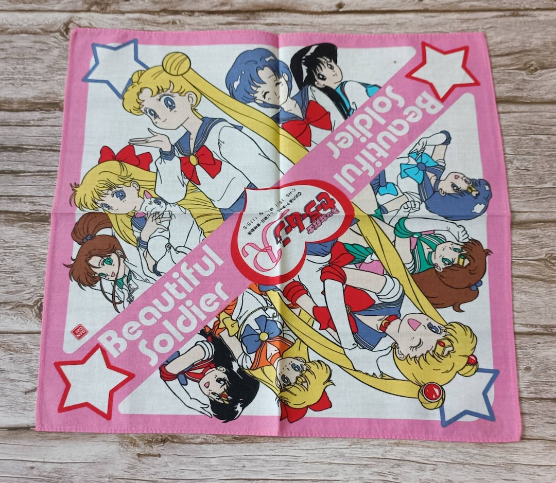 Vintage Sailor Moon Cotton Handkerchief - Anime Hanky - Etsy