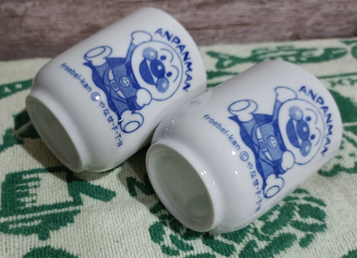 Anpanman Vintage Coffee Mugs Gift Tea Cups Ceramic White Set - Etsy