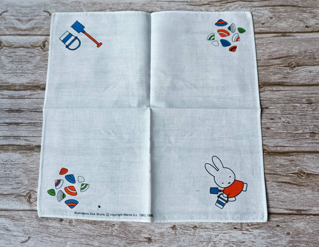 Miffy Vintage Handkerchief Hankie Bunny Hanky Accessories 80s - Etsy