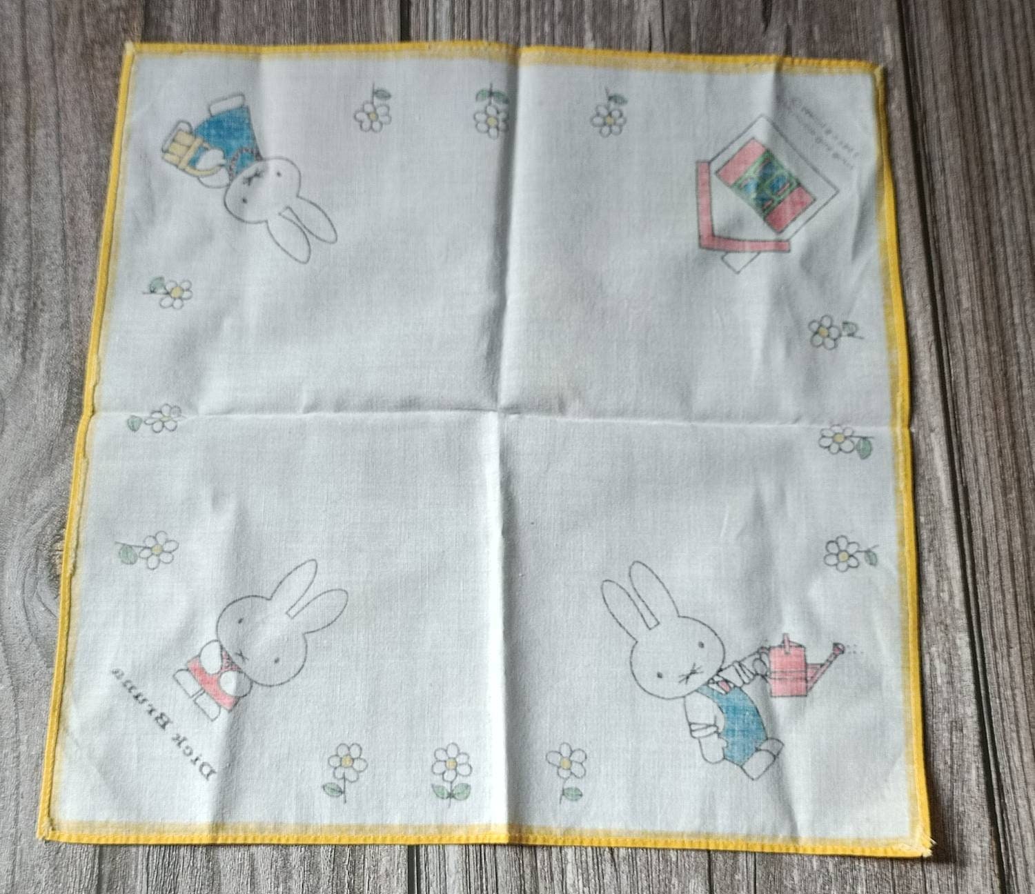 Miffy Vintage Handkerchief Hanky Bunny Classic - Etsy