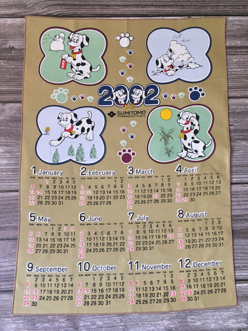 Dalmatians Wall Calendar Vintage Decor - Etsy