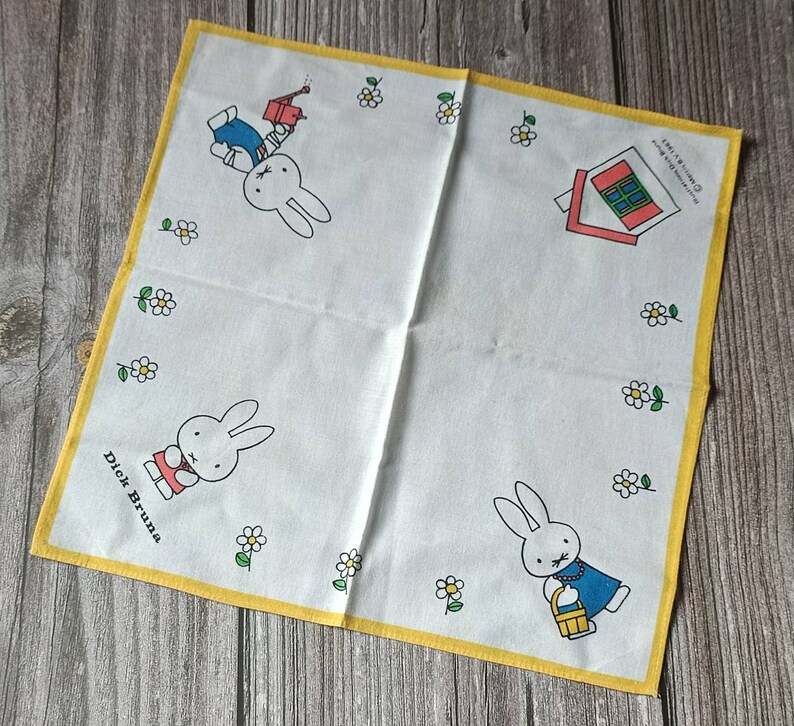 Miffy Vintage Handkerchief Hanky Bunny Classic - Etsy