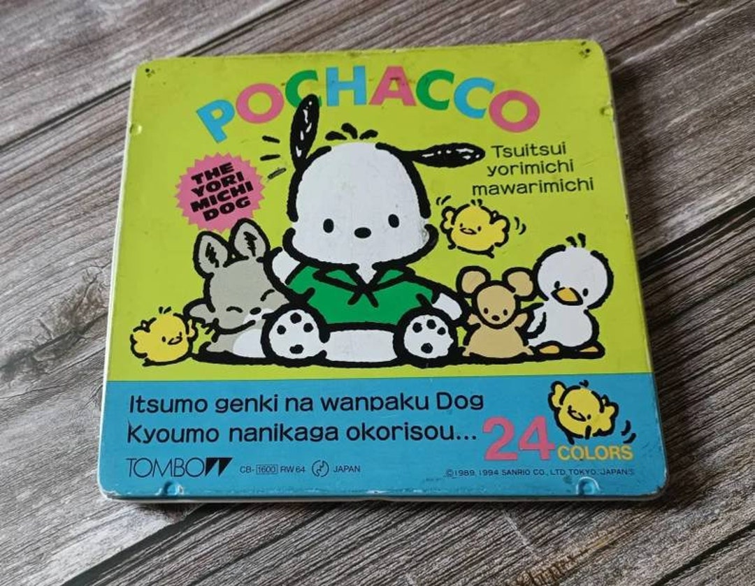 Vintage Pochacco Tin Box, Sanrio 1994 Pochacco Storage Case, Kawaii ...