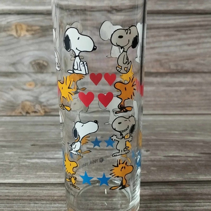 Snoopy Glass - Etsy