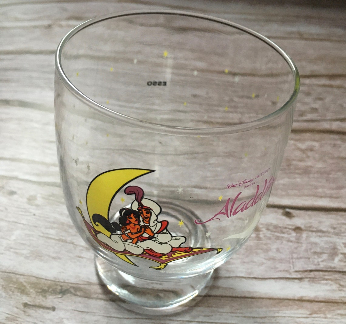 Aladdin Vintage Disney Lamp Magic Genie Water Glasses - Etsy