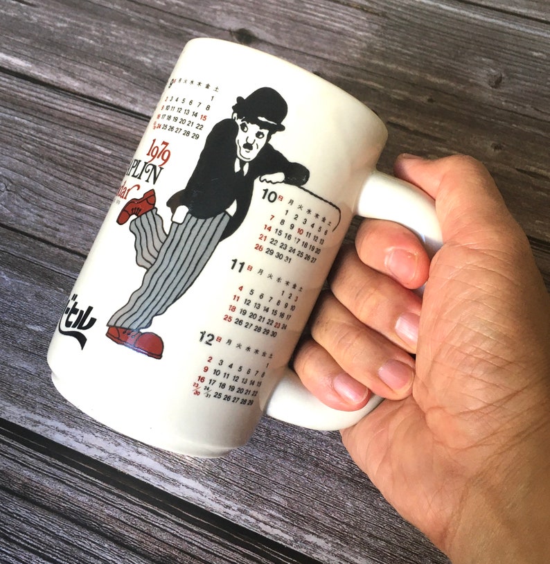 Charlie Chaplin Mug Vintage Calendar 1979 Coffee Cup Movies - Etsy