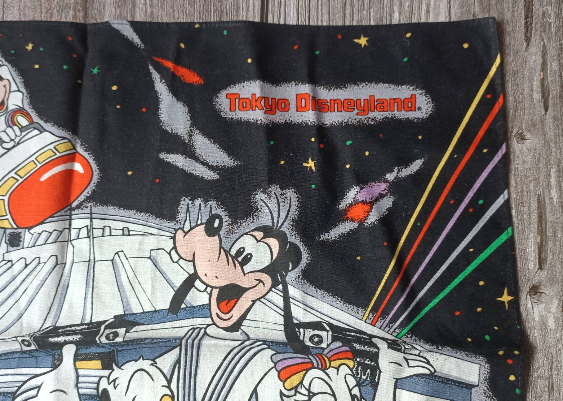 Vintage Walt Disney Handkerchief Club Mickey Mouse Hanky Hankie Space ...