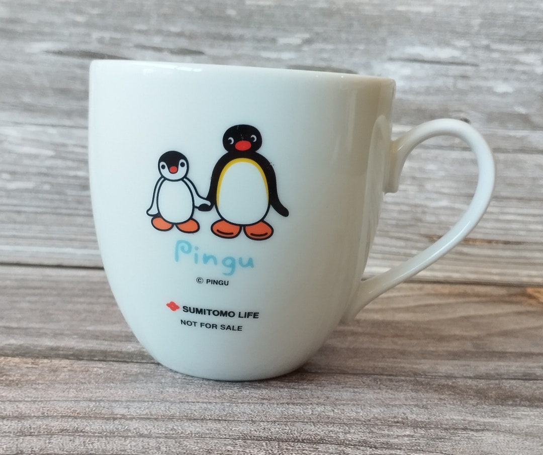 Pingu Vintage Coffee Mug Cup Gift White Ceramic Retro - Etsy
