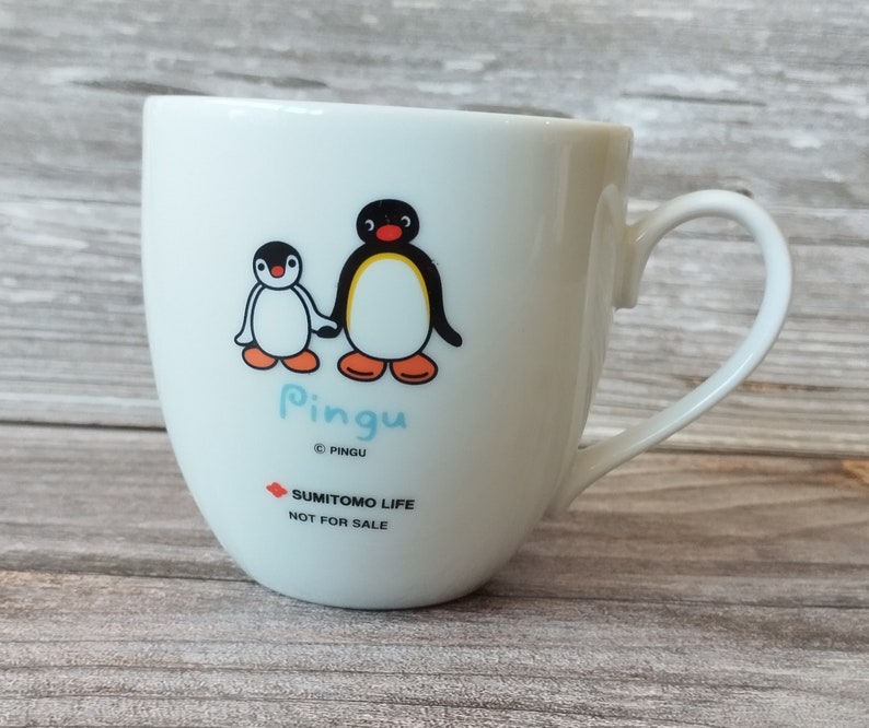 Pingu Vintage Coffee Mug Cup Gift White Ceramic Retro - Etsy